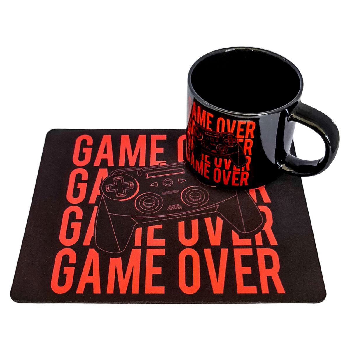 Kubek Game Over z podkładką pod mysz – idealny zestaw dla gracza